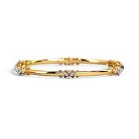 single line diamond bangles