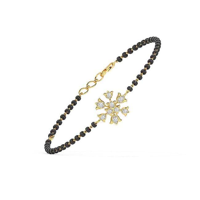 Caratlane black beads bracelet store