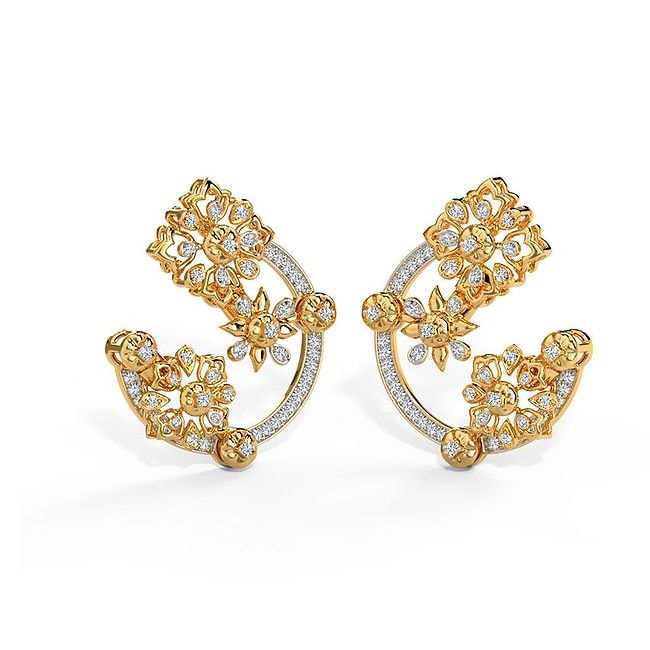 Solitaire earrings caratlane store