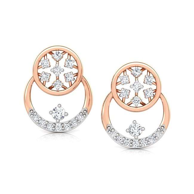 Solitaire earrings caratlane store