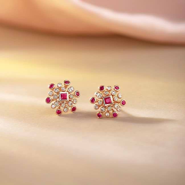 unique gemstone stud earrings