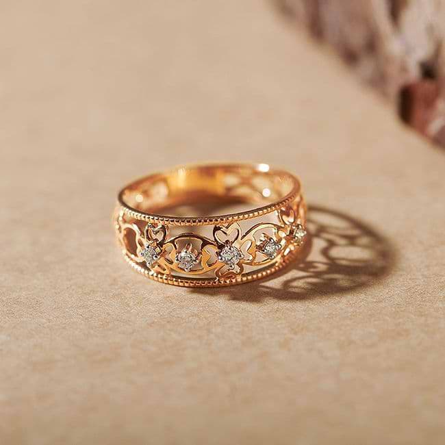 Rose gold rings caratlane store
